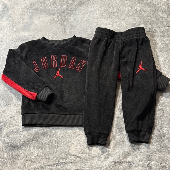 Jordan | Matching Sets | Jordan Kids Black And Red Tracksuit | Poshmark